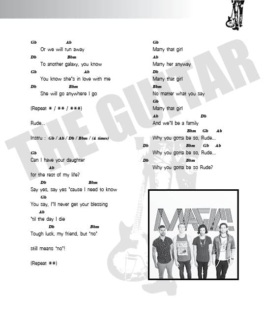 Rude : Magic (คอร์ดเพลง) – The Guitar Mag